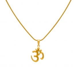Traditional OM Design Gold Pendant